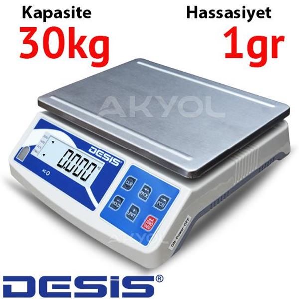 Desis H2W Dijital Hassas Terazi Hassasiyet: 1 gr. Max: 30 kg.